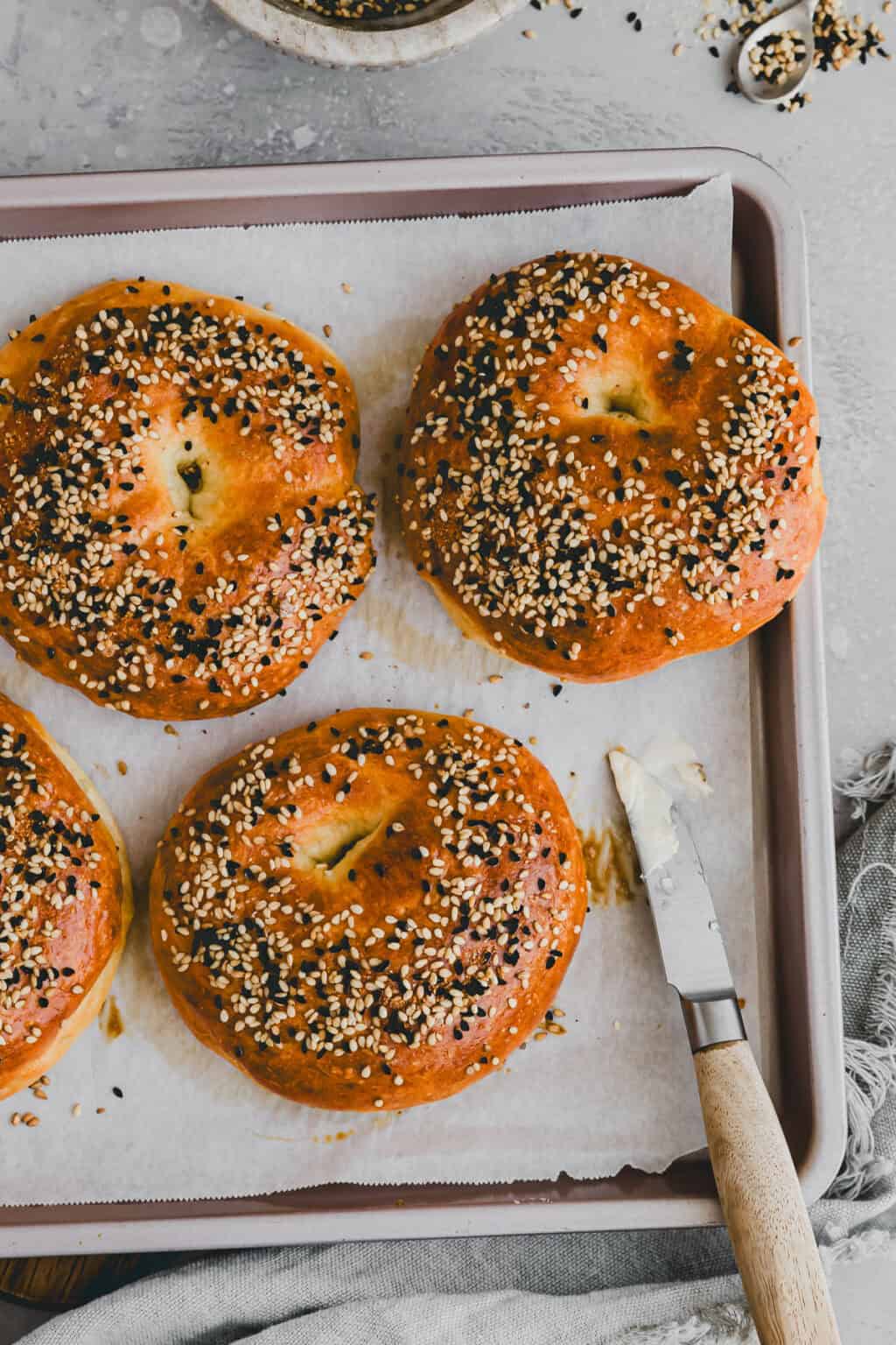 High Protein Cottage Cheese Bagels | Aline Made